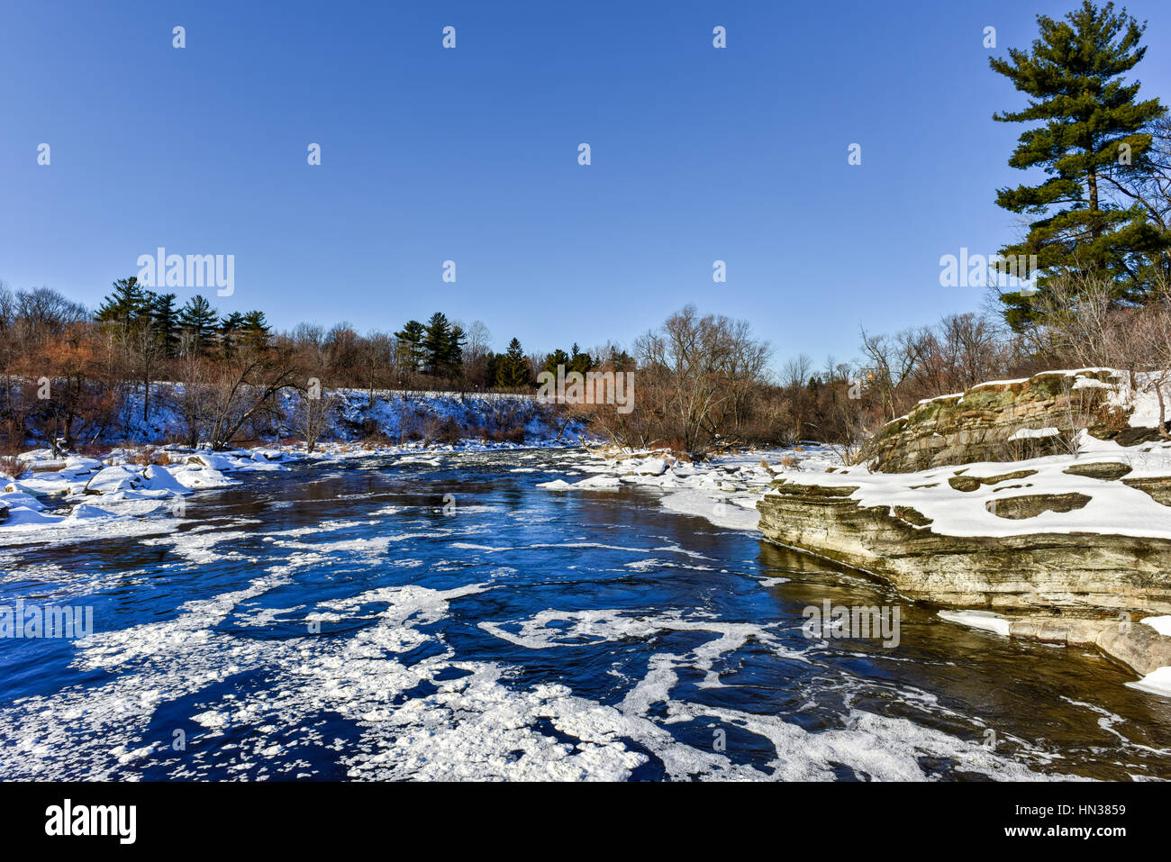 Hog's Back falls located on the Rideau River in Hog's Back park in ...