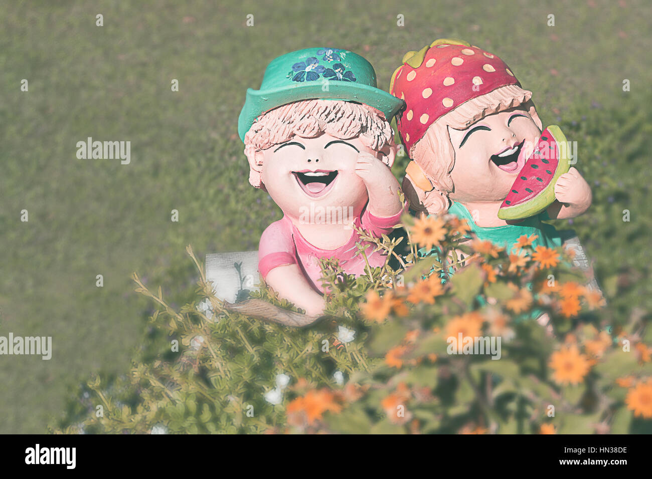 close up,Happy dolls in the garden Stock Photo - Alamy