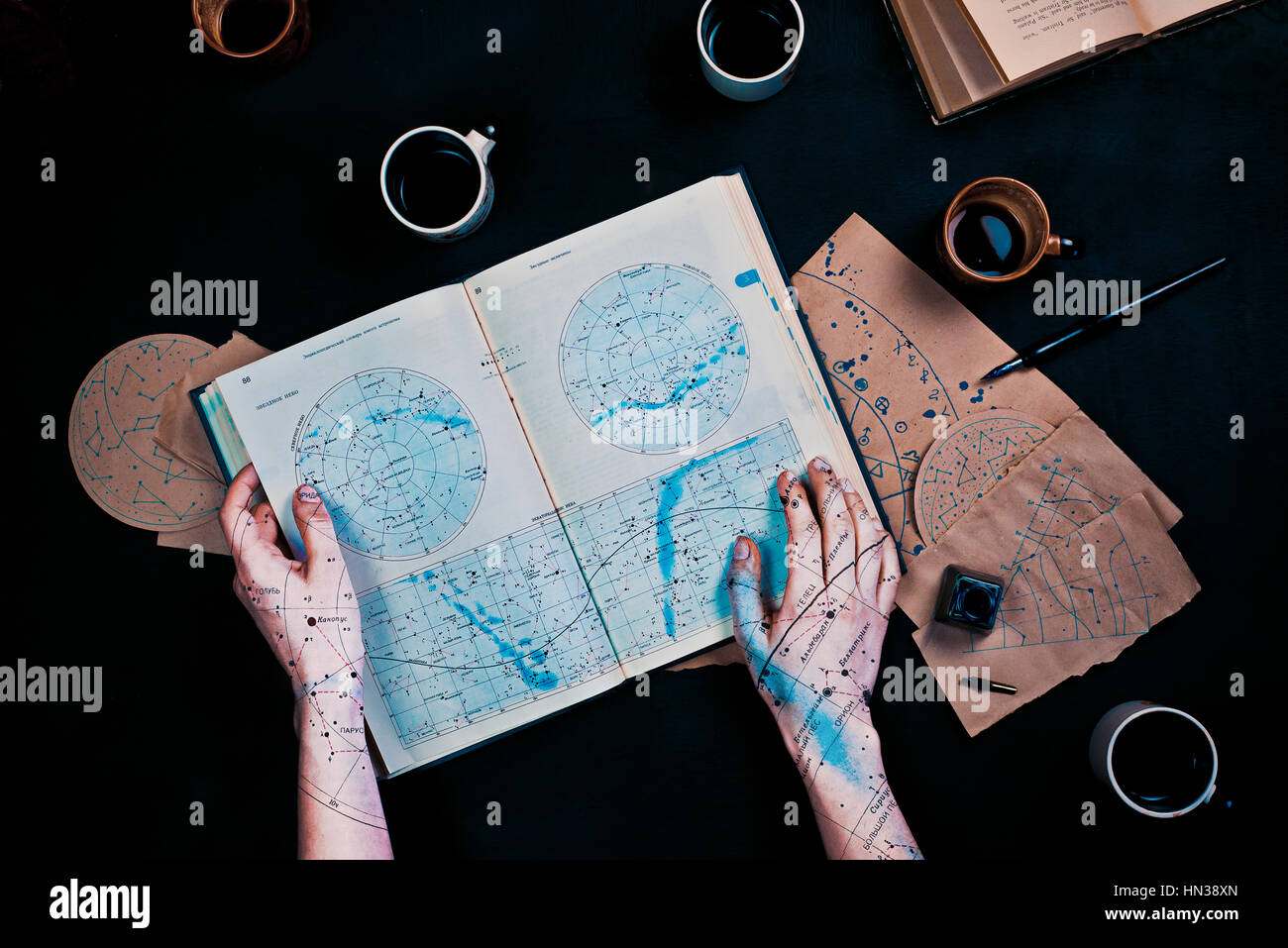 Star map star maps hi-res stock photography and images - Alamy