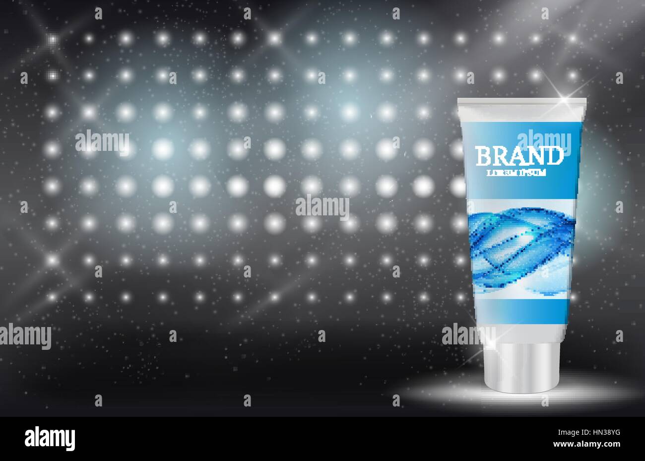 Hand Care Cream Bottle, Tube Template for Ads or Magazine Background ...