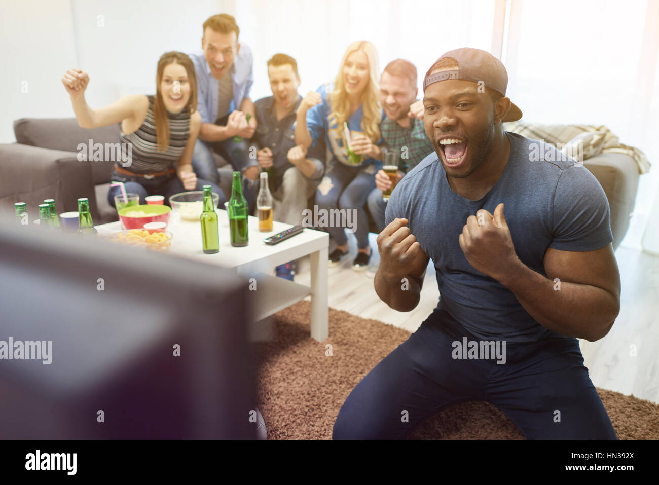 The biggest fan of soccer Stock Photo - Alamy
