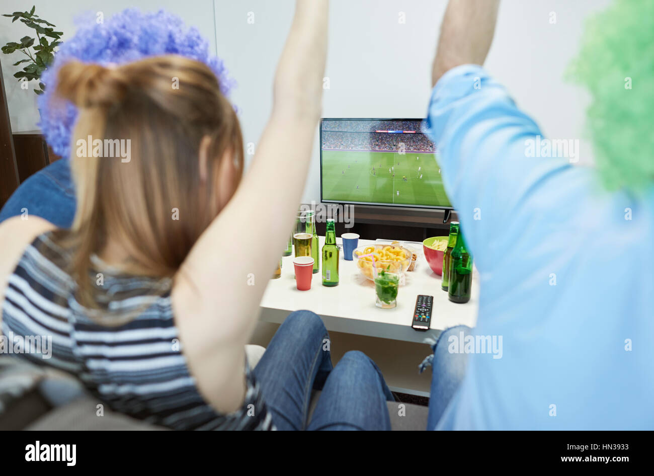 Special clothing while watching a match Stock Photo - Alamy