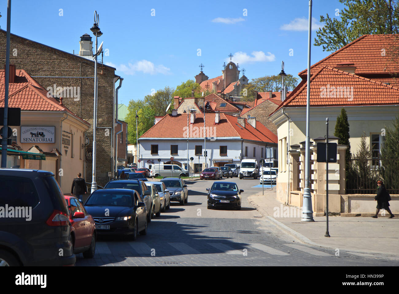 Street of Vilnius, Lithuania Stock Photo - Alamy