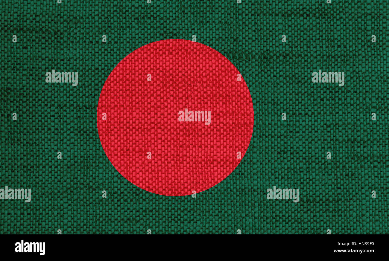 Flag of Bangladesh old linen Stock Photo - Alamy