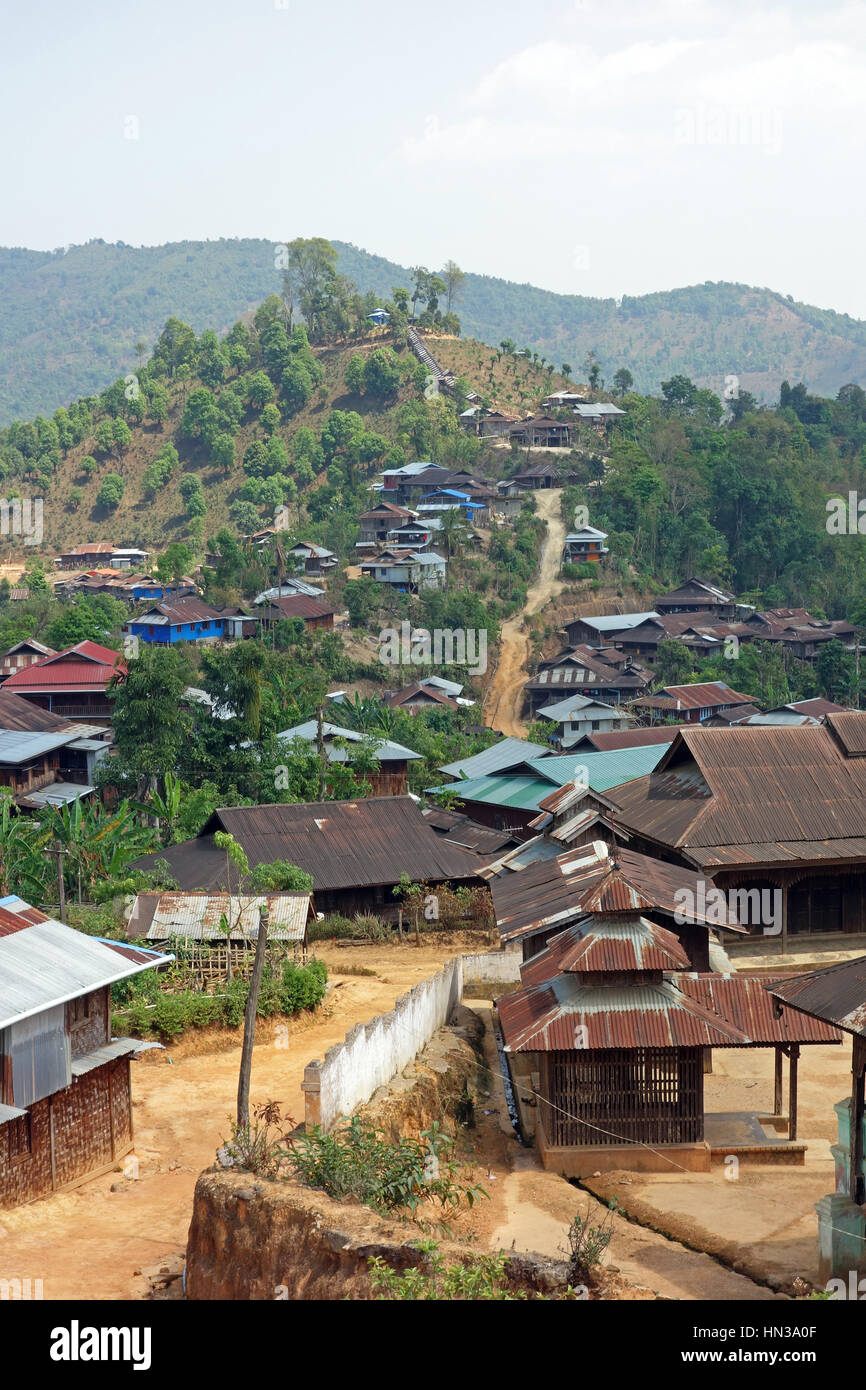 Mountain village, Shan state, Myanmar Stock Photo - Alamy