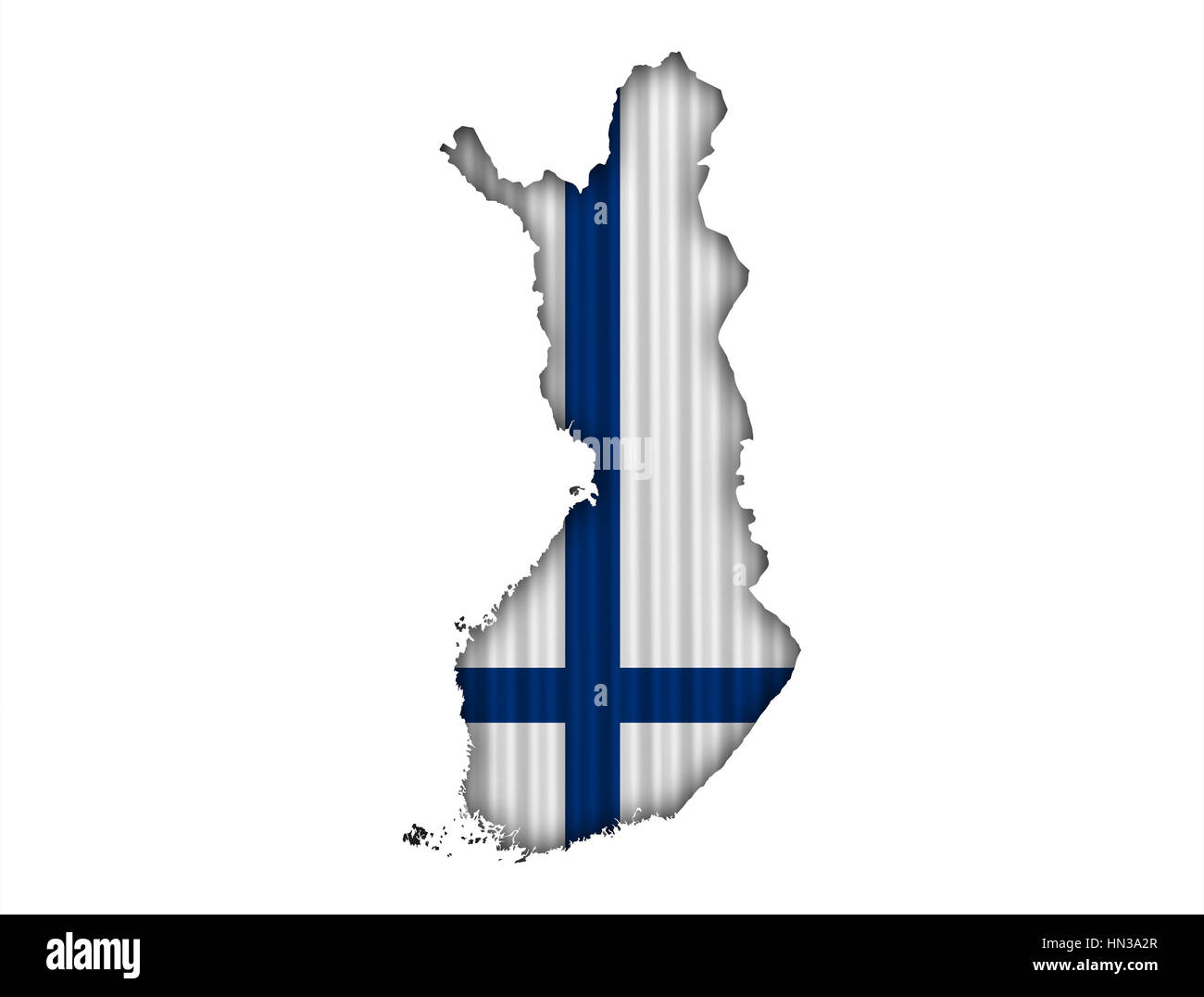 Map and flag of Finland Stock Photo - Alamy