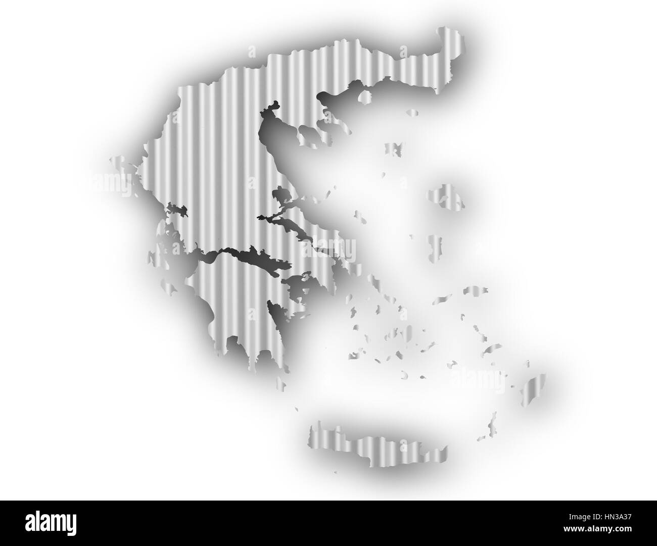 Textured map of Greece in nice colors Stock Photo - Alamy