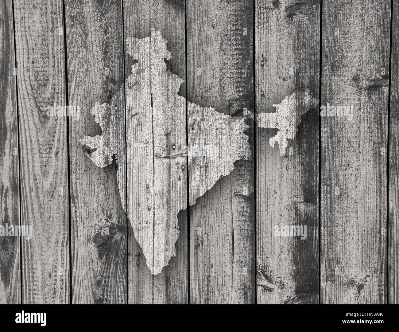Map of India on weathered wood Stock Photo - Alamy