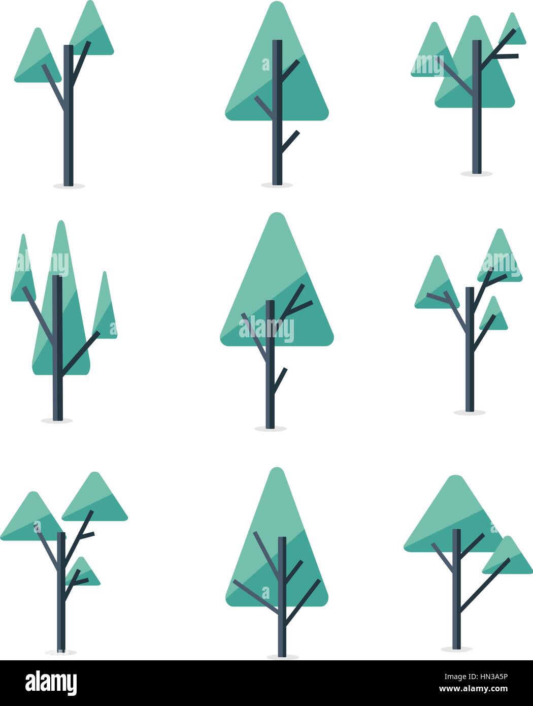 Set of spruce tree collection Stock Vector Image & Art - Alamy