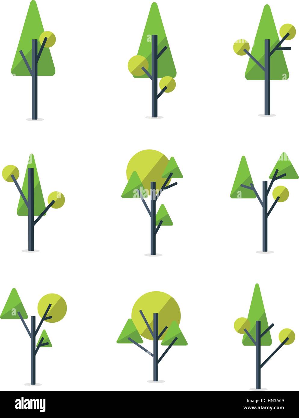 Collection of tree set for game Stock Vector Image & Art - Alamy