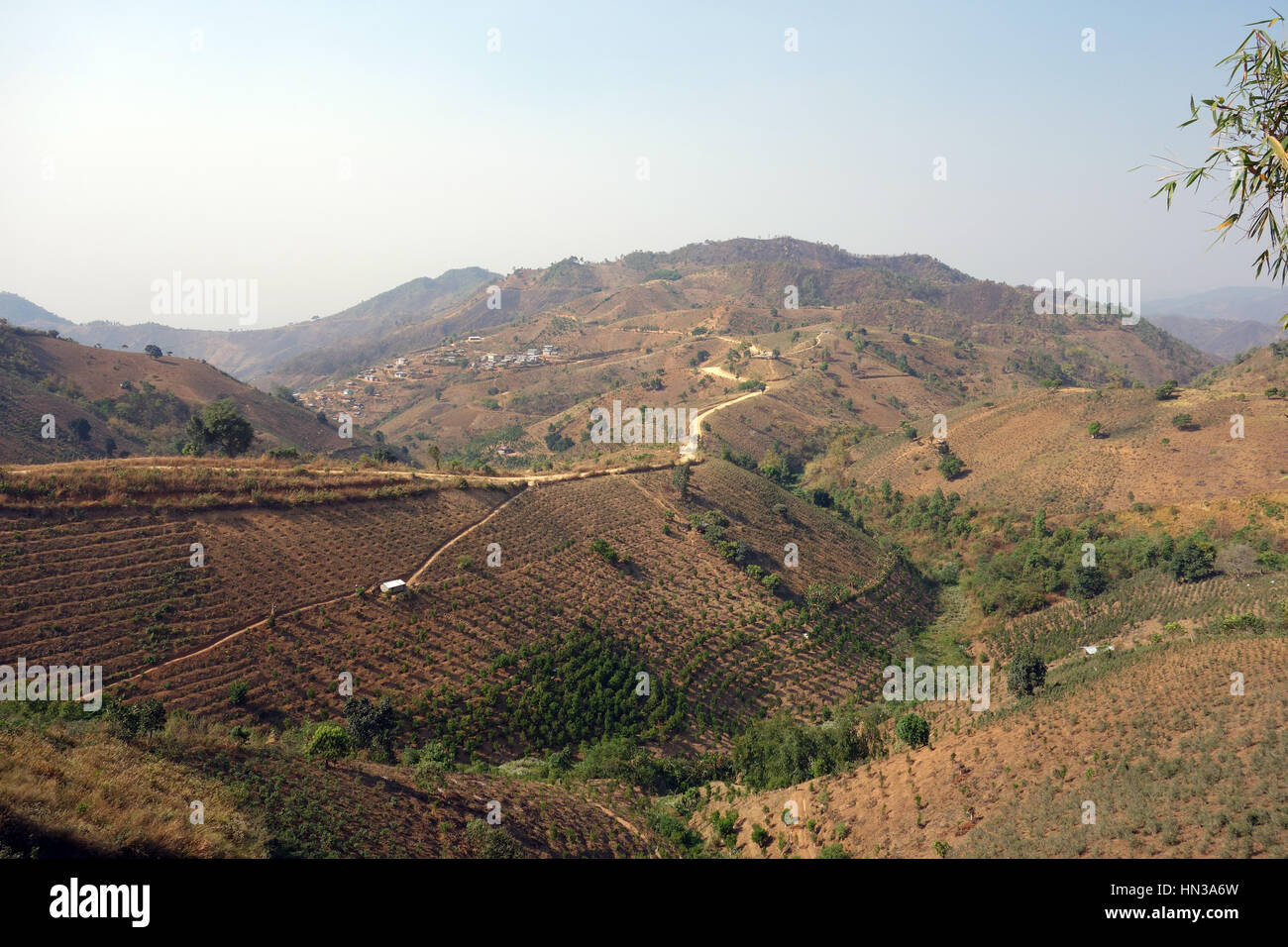 Rural scene in Myanmar near Kalaw Stock Photo - Alamy