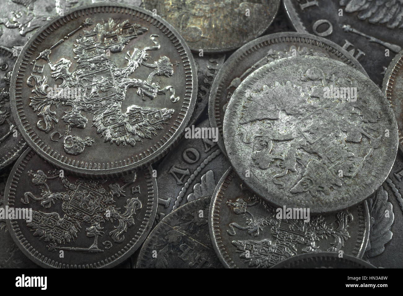 Old silver coins hi-res stock photography and images - Alamy