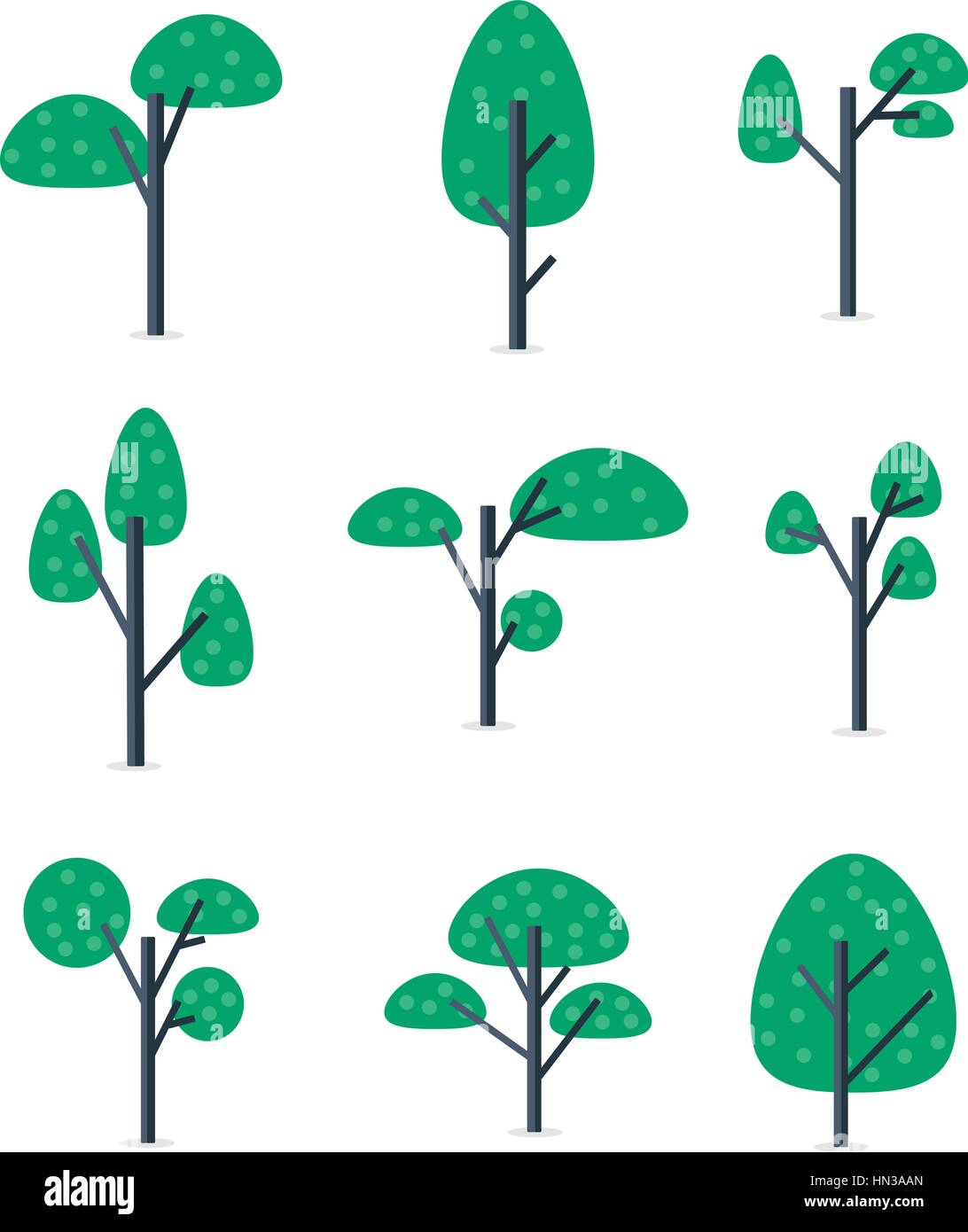 Illustration of tree set style Stock Vector Image & Art - Alamy