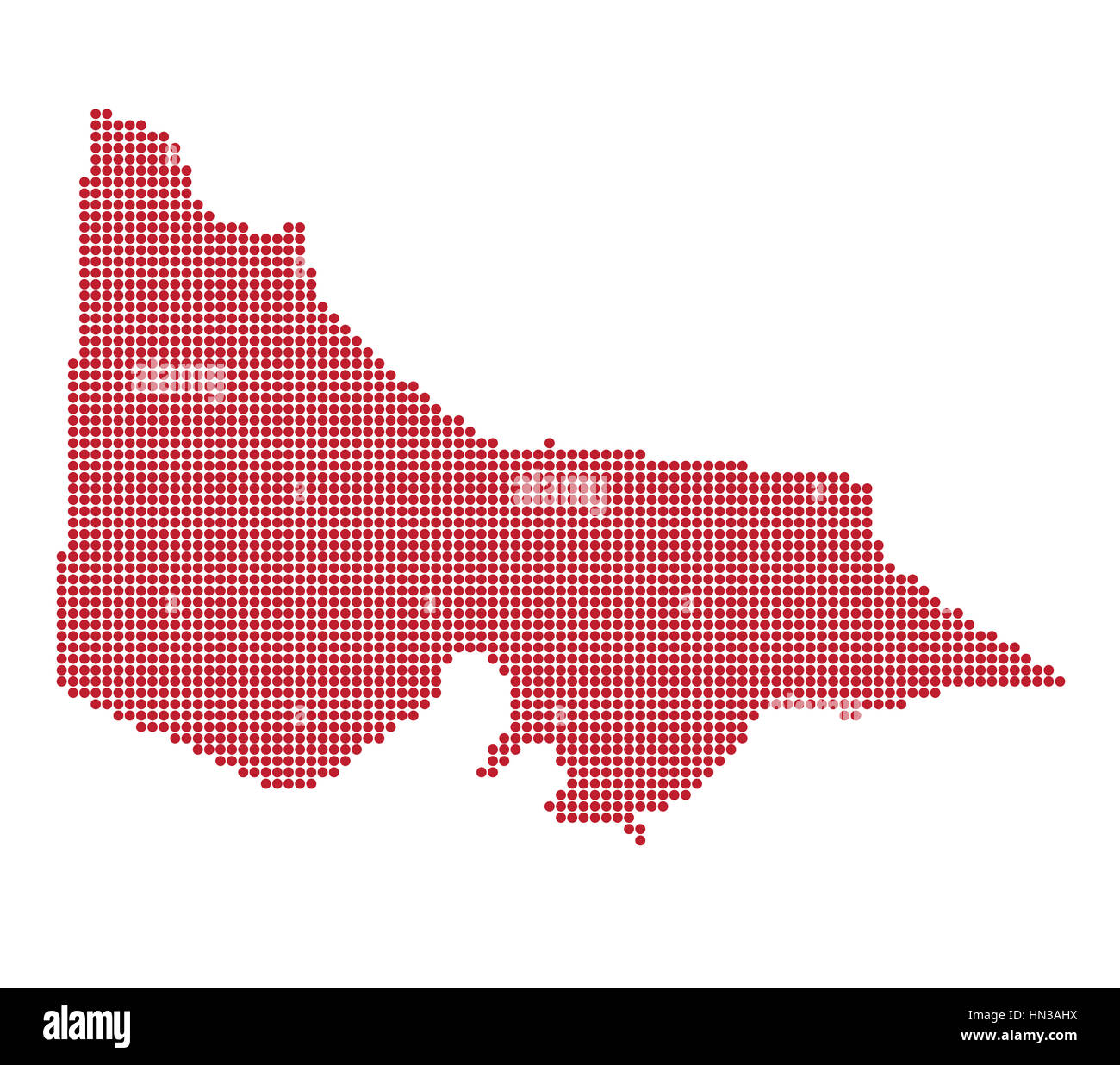 A Victoria Australia dot map isolated on a white background Stock Photo ...