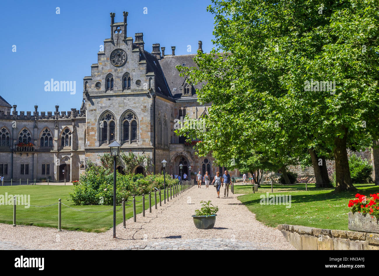 Courtyard of the Bentheim castle in Germany Stock Photo - Alamy