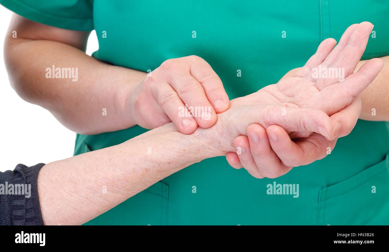 Doctor giving blood test finger hi-res stock photography and images - Alamy