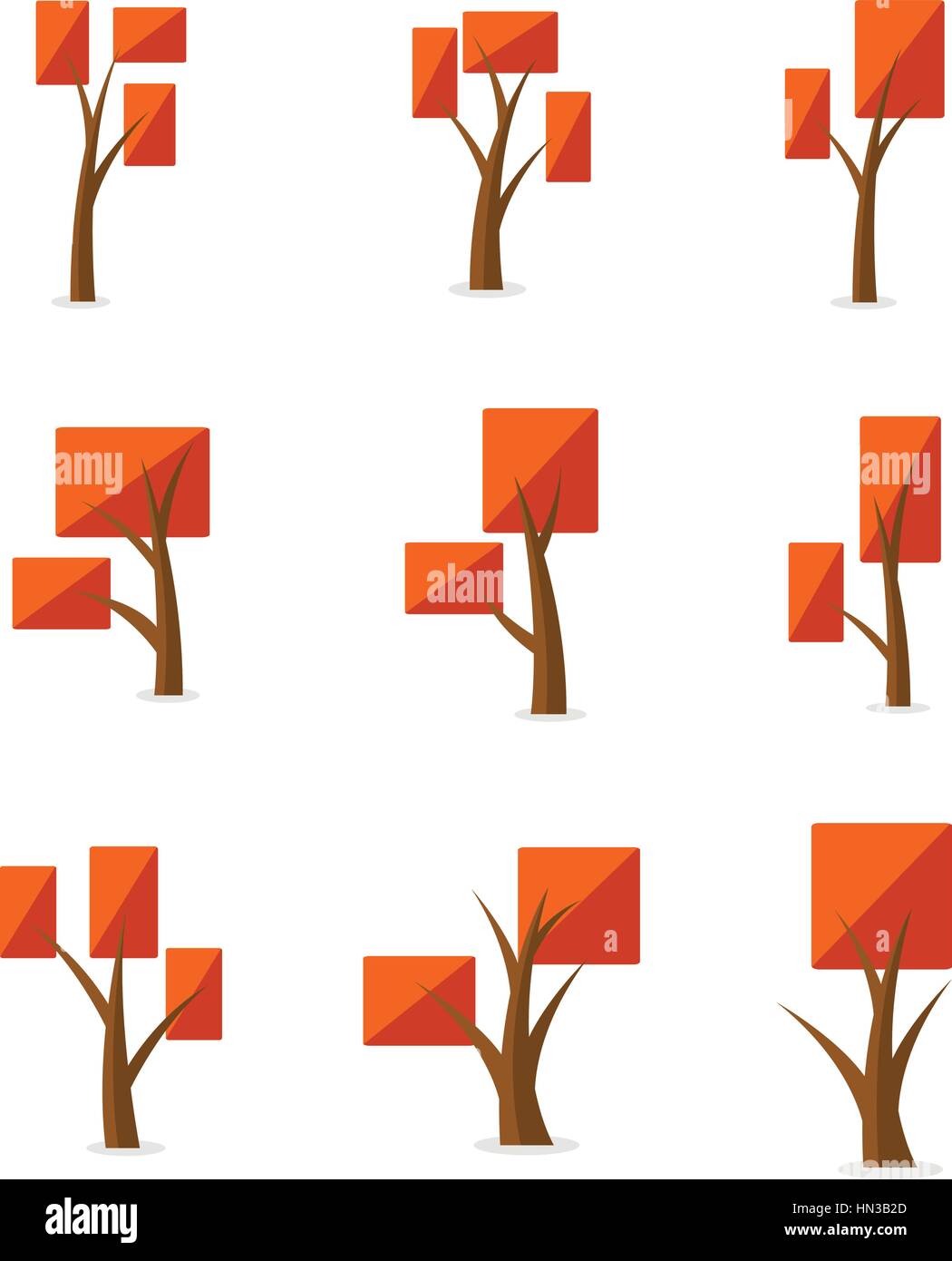 Tree style design vector of set Stock Vector Image & Art - Alamy