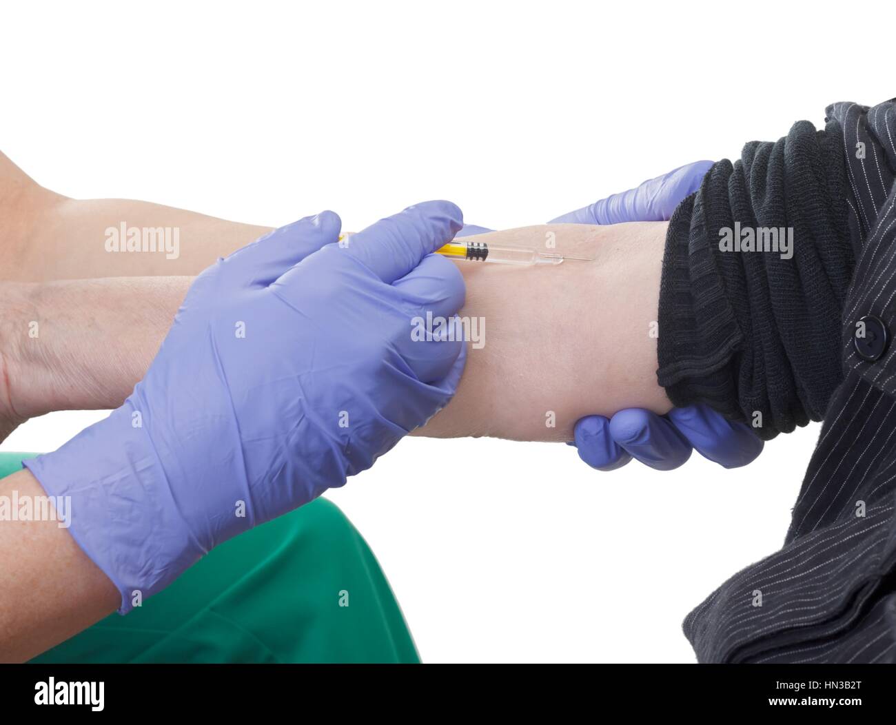 Close up of an elderly hand when she get the injection Stock Photo - Alamy