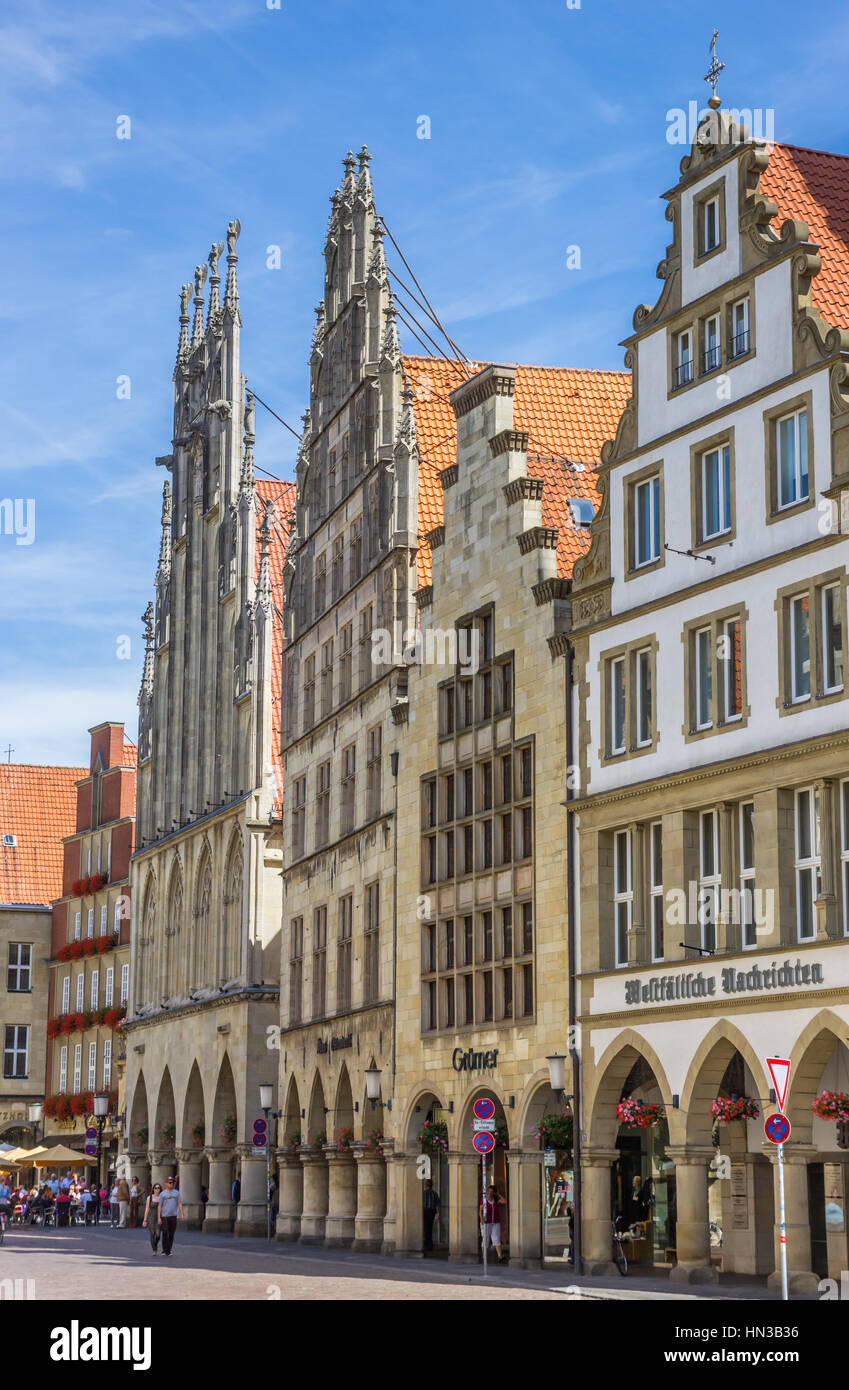 Historical town hall in the center of Munster, Germany Stock Photo - Alamy