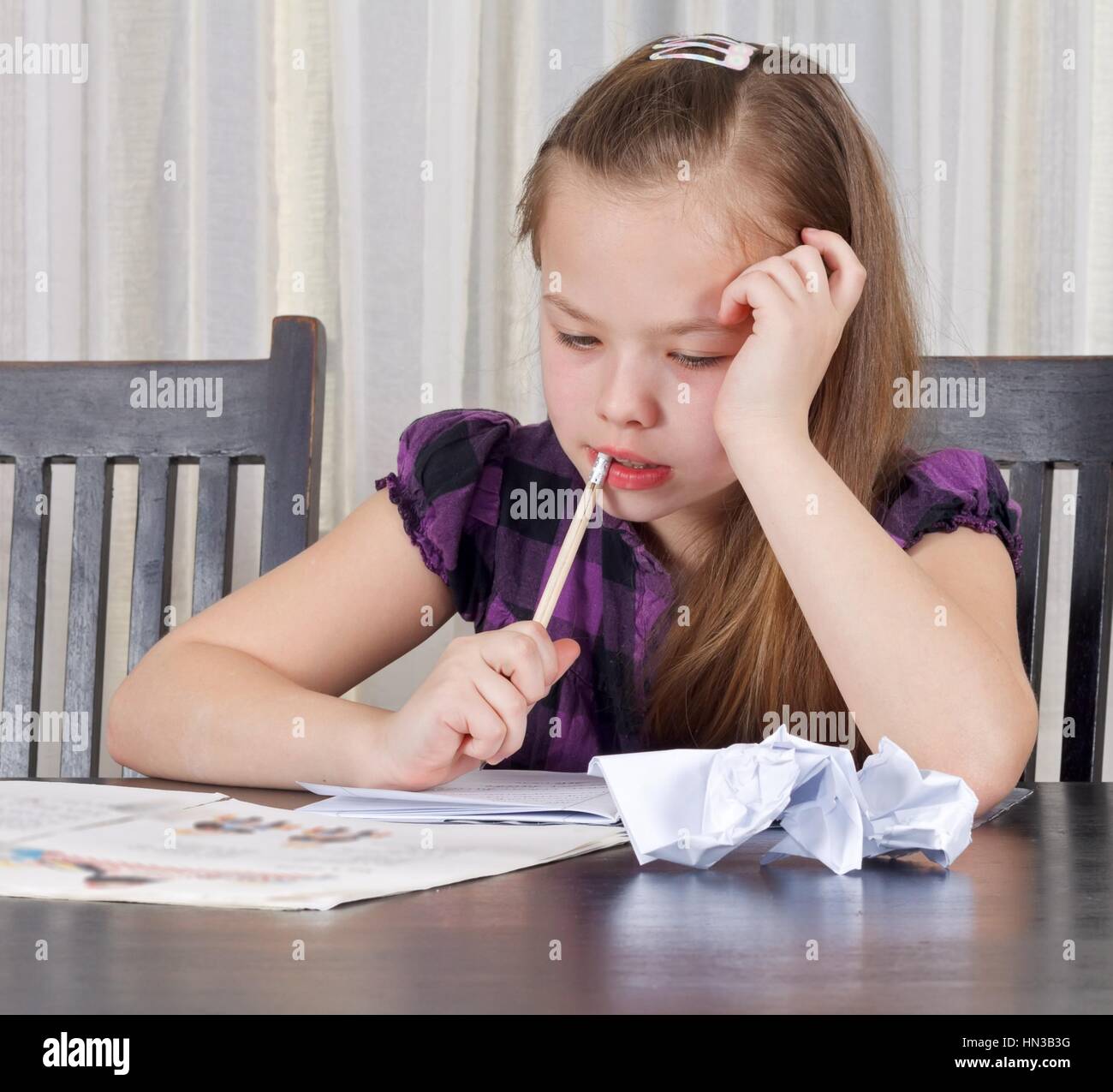 Portrait of a young girl with learning disabilities Stock Photo - Alamy