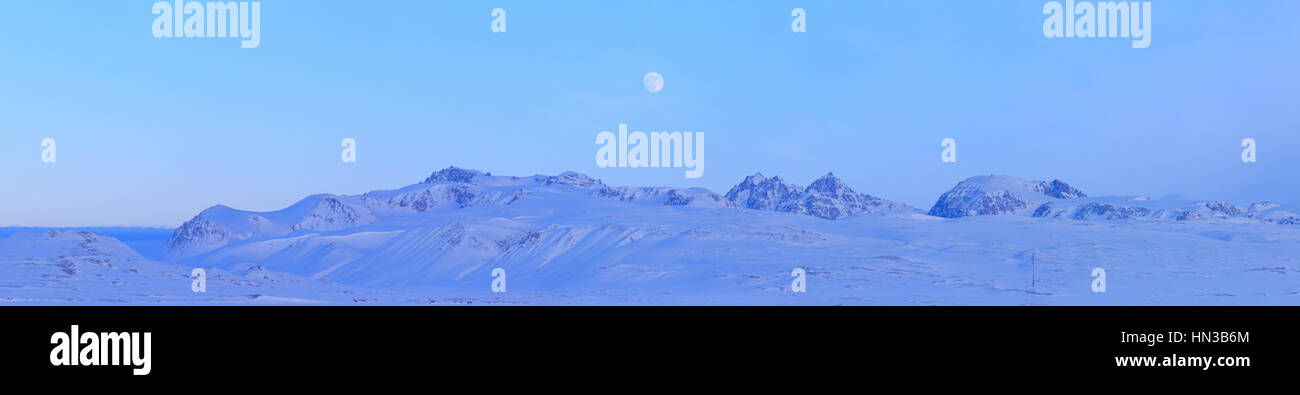 Frozen Hurry Inlet And The Mountains Of Liverpool Land To The East From ...