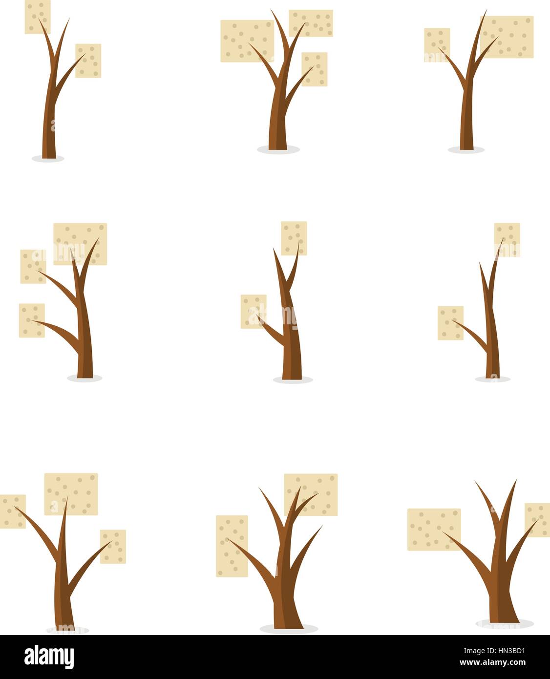vector illustration of tree style unique Stock Vector Image & Art - Alamy