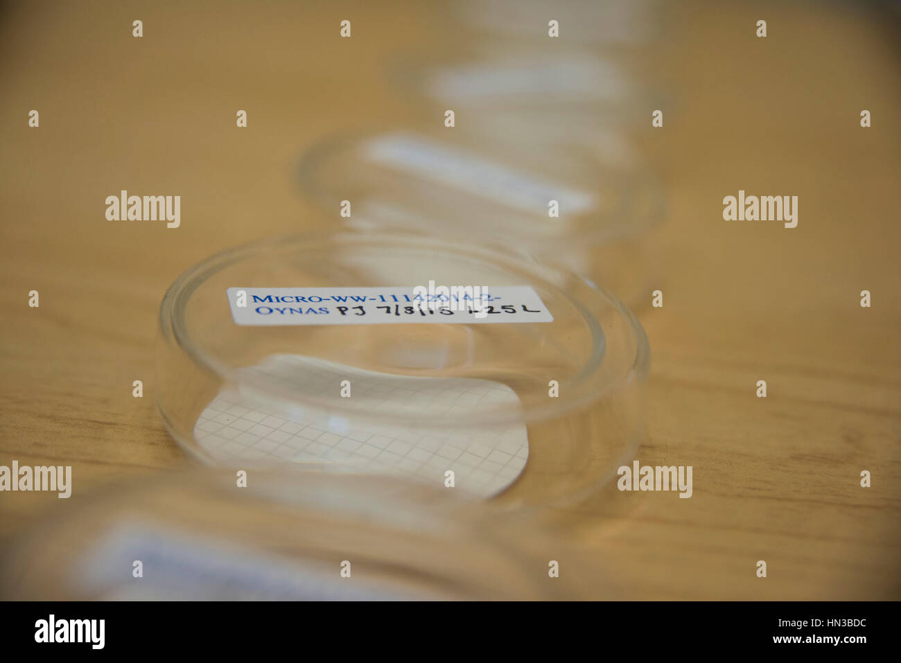 Filter Paper Inside Sample Jar Containing Particles Of Micro Plastics ...