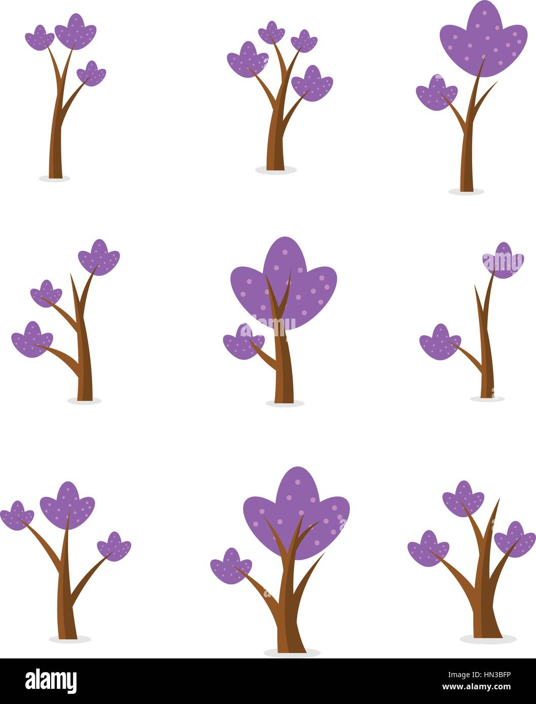 Set of tree unique design vector Stock Vector Image & Art - Alamy