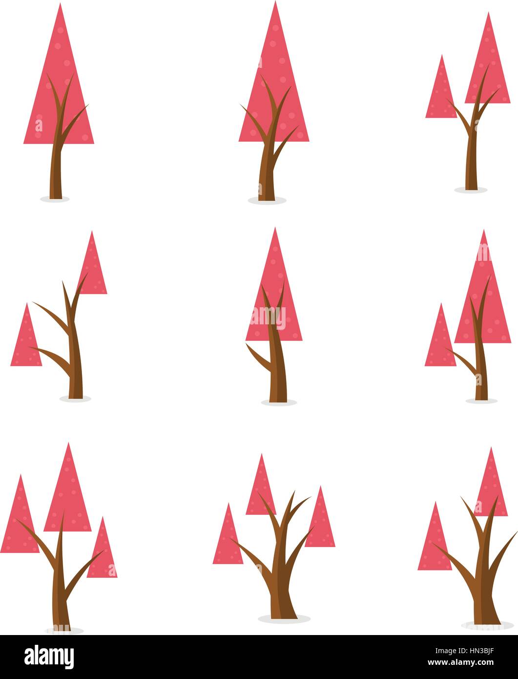 Collection of tree set unique Stock Vector Image & Art - Alamy