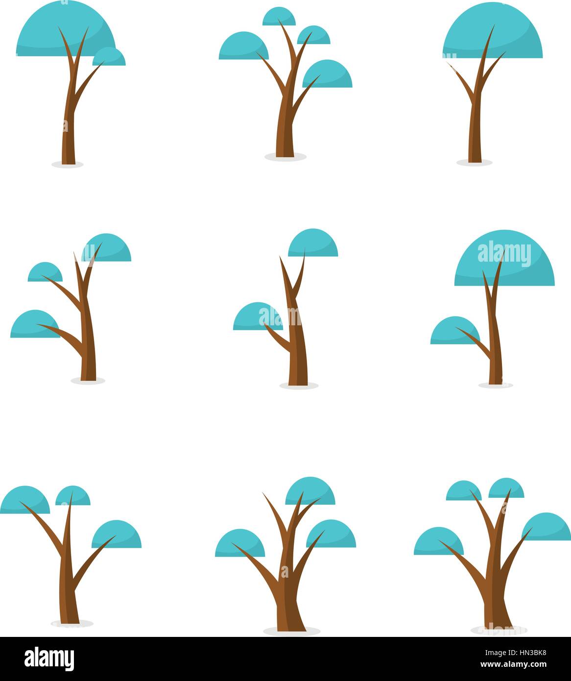 Collection of tree set design vector Stock Vector Image & Art - Alamy