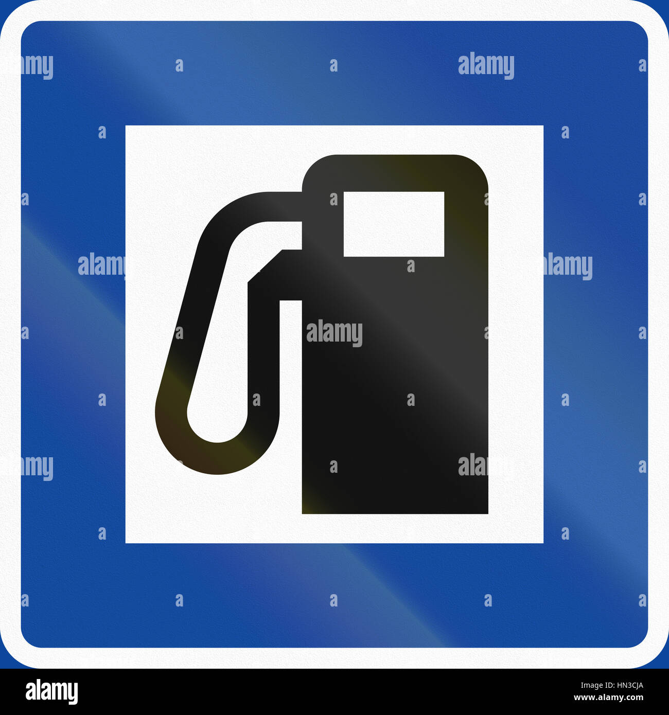 Road sign used in Sweden - Petrol station Stock Photo - Alamy