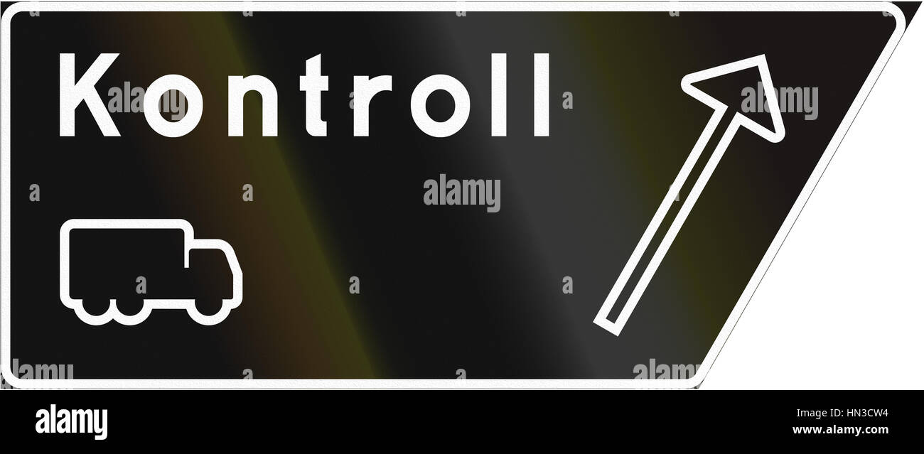 Road sign used in Sweden - Control Stock Photo - Alamy