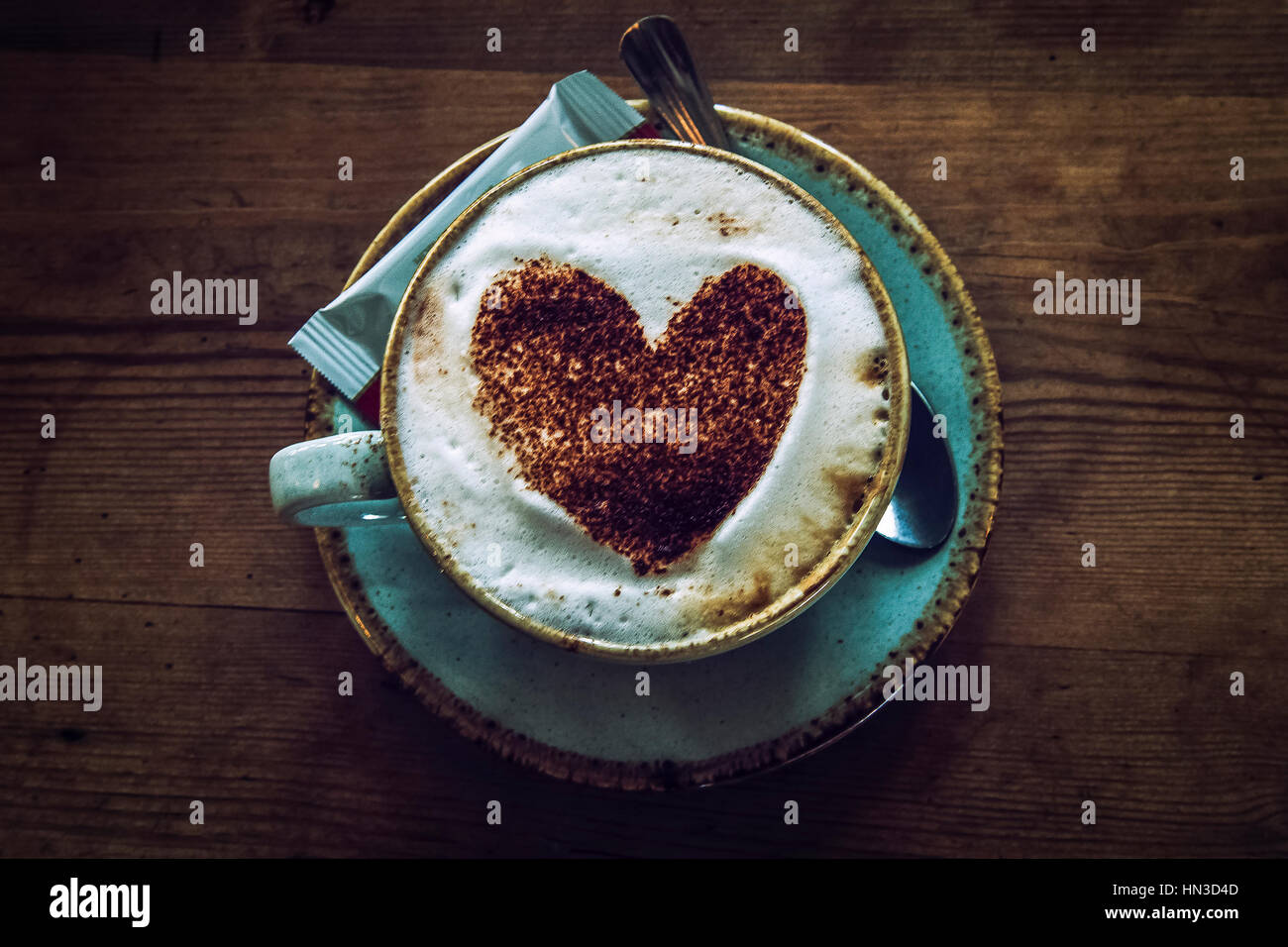 cappuccino coffee with love Stock Photo - Alamy