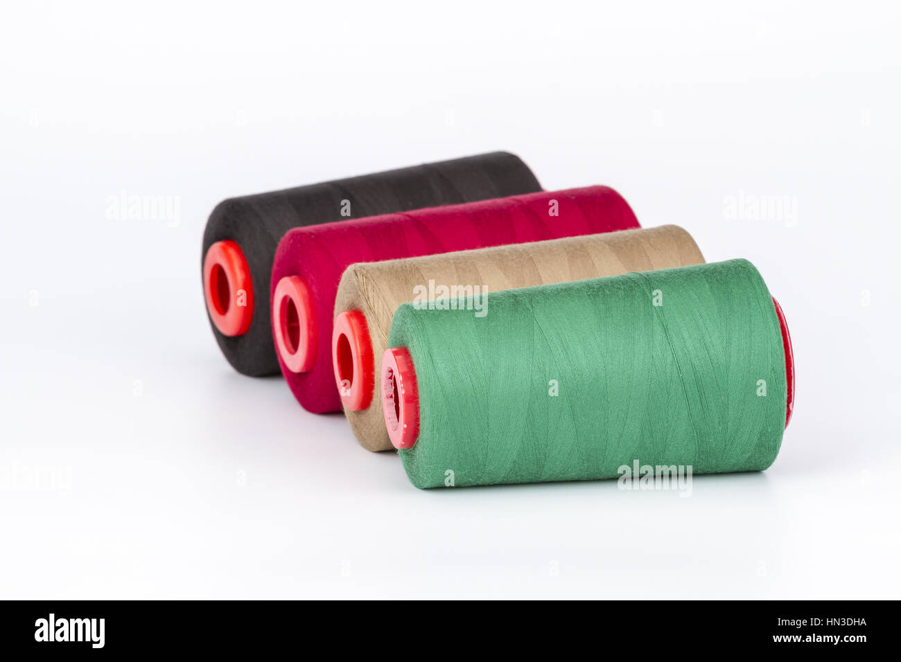 Group of Sewing Threads on white background Stock Photo - Alamy