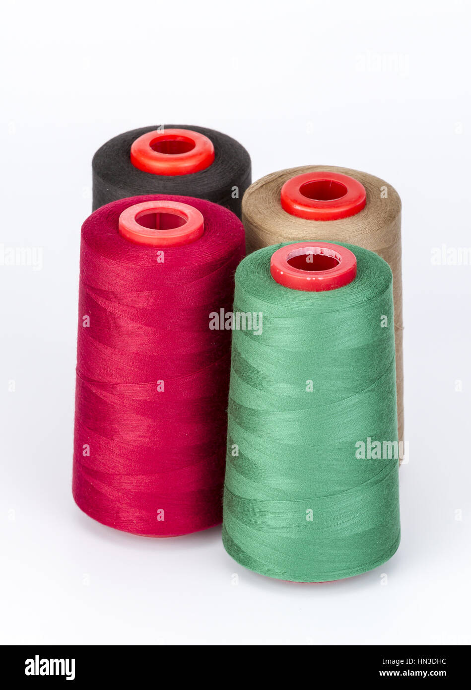 Group of Sewing Threads on white background Stock Photo - Alamy