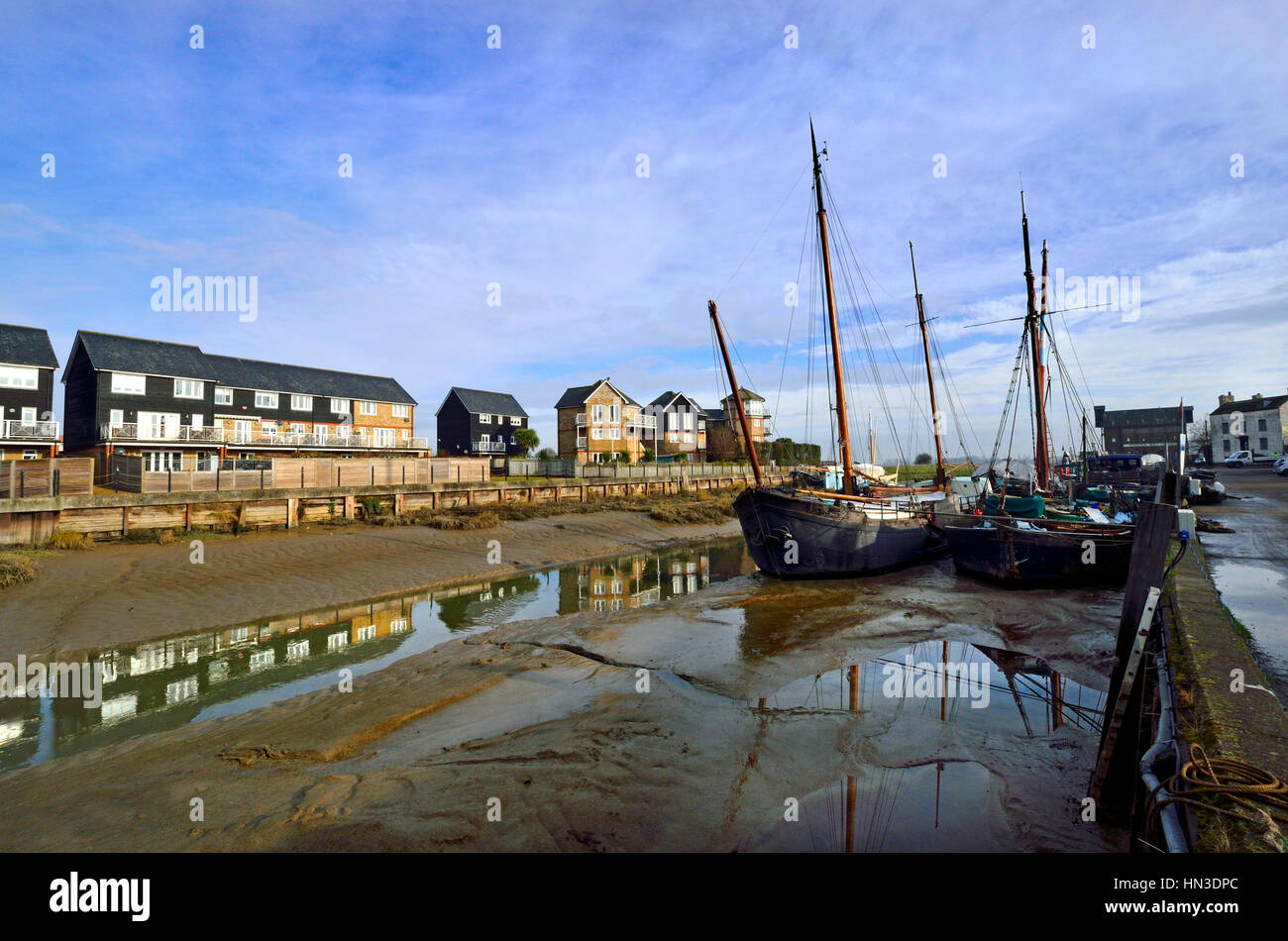 Faversham, Kent, England. Faversham creek - inlet from the Thames ...