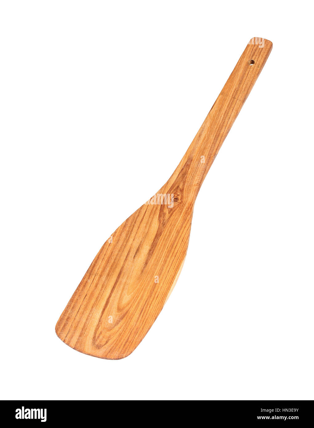 long-handle ladle made from teak isolated on white background Stock ...
