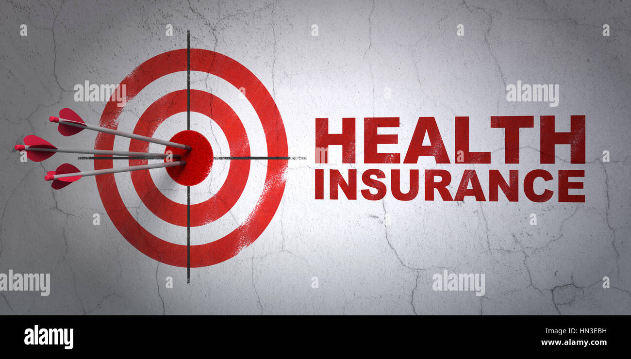 Success Insurance concept: arrows hitting the center of target, Red ...