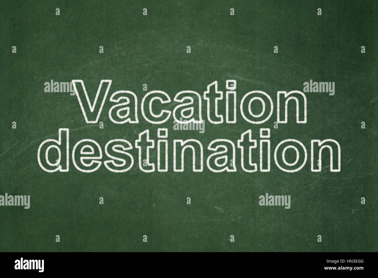 Tourism concept: text Vacation Destination on Green chalkboard ...
