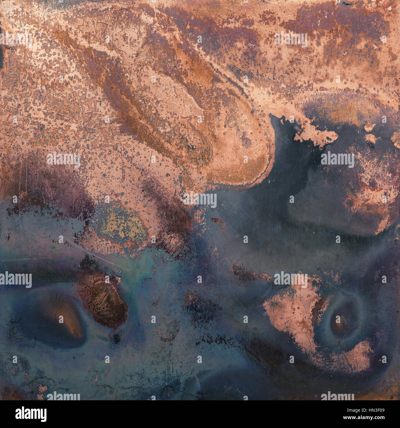 Aged copper plate texture, old worn metal background Stock Photo - Alamy