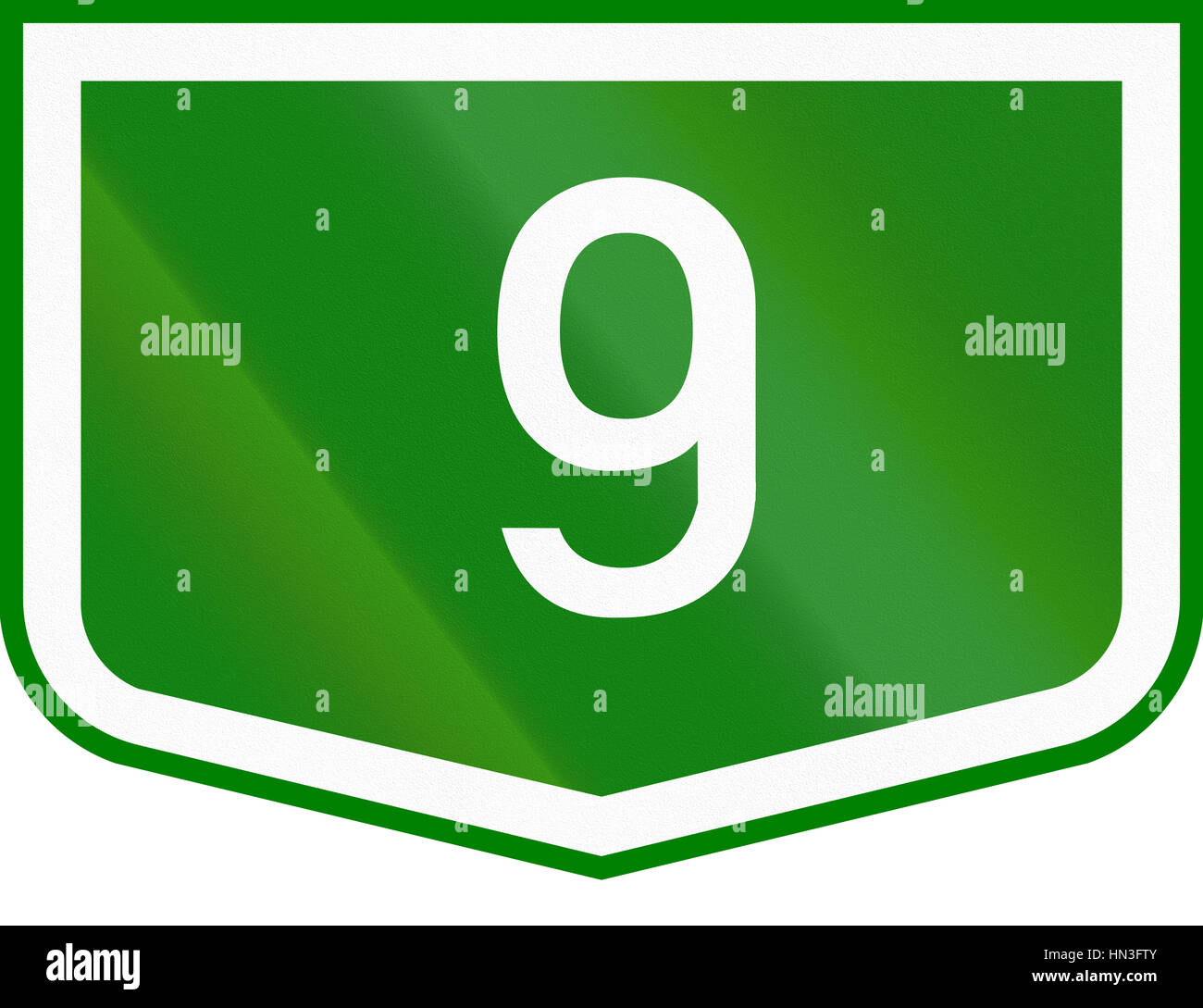 Route shield of a numbered main road in Hungary Stock Photo - Alamy