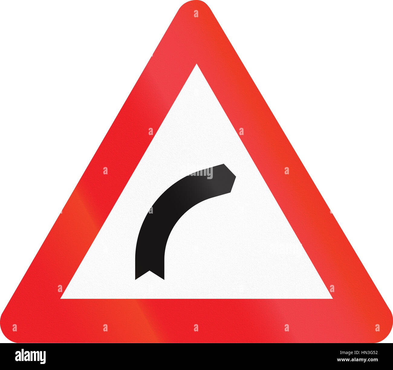 Warning triangle bend to the right hi-res stock photography and images ...