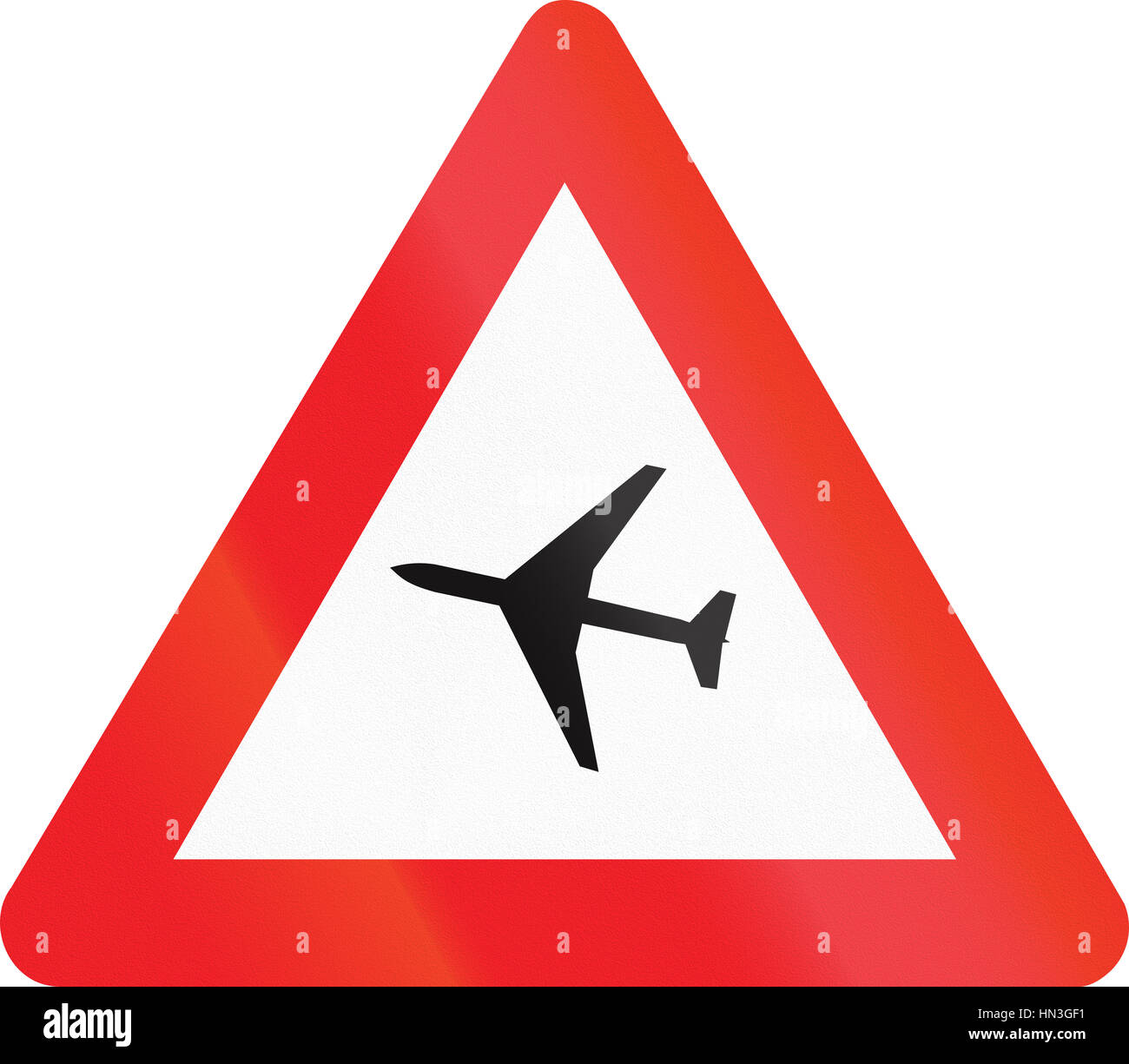 Airport warning sign red triangle hi-res stock photography and images ...