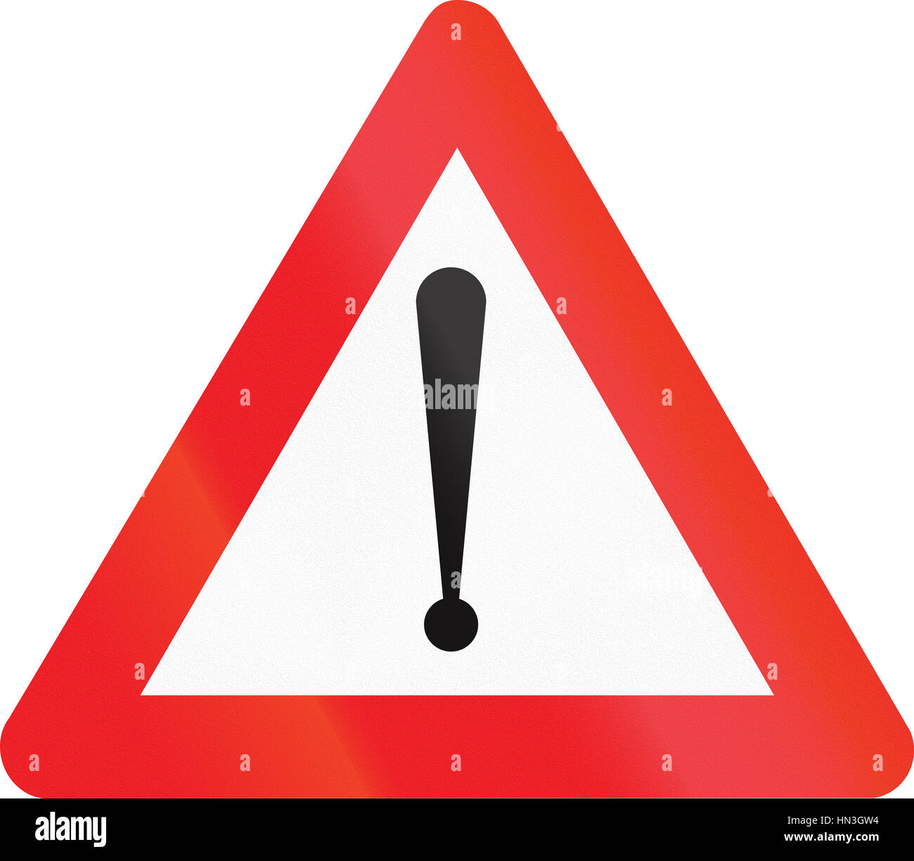 Belgian warning road sign - General danger Stock Photo - Alamy