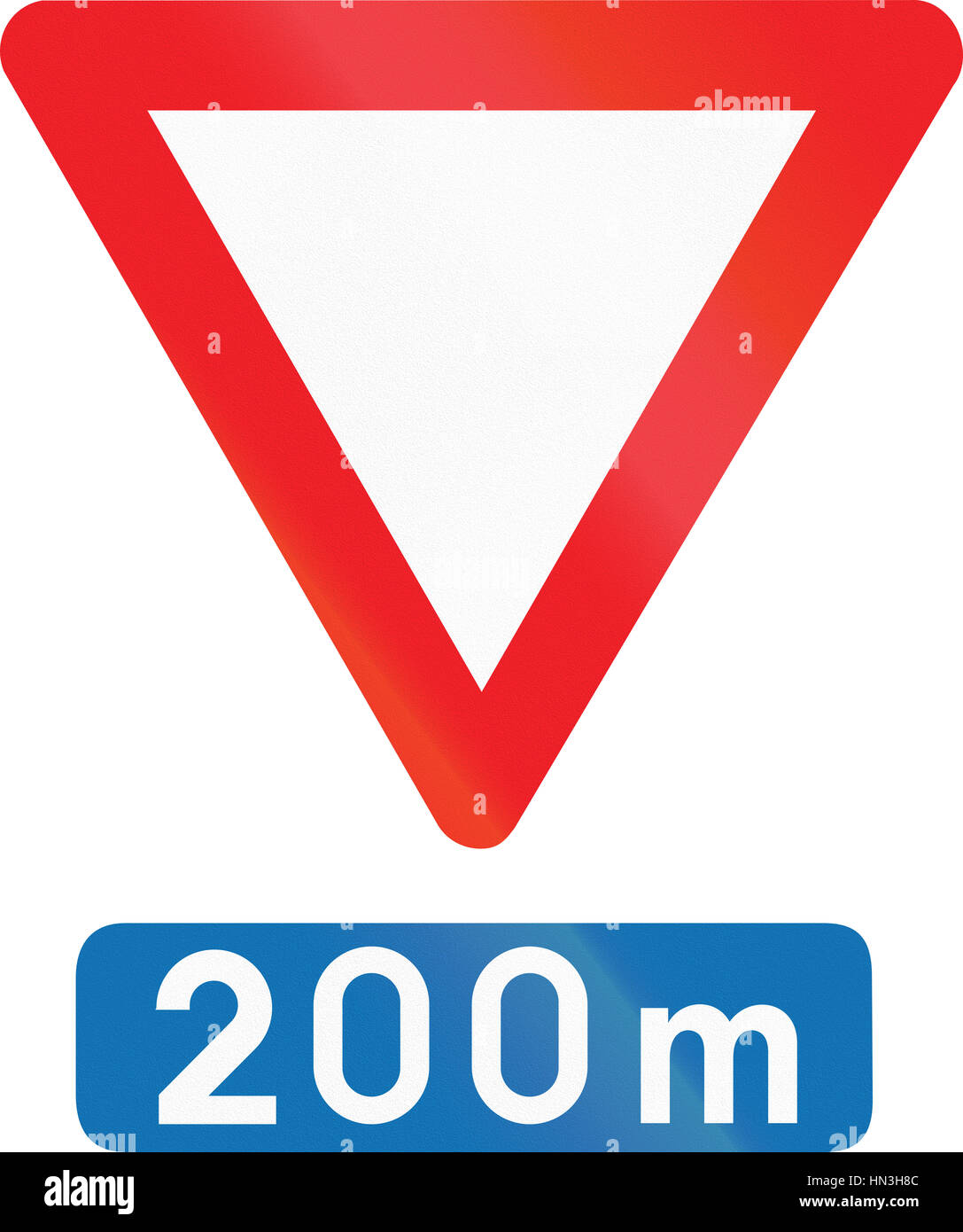 Two way traffic sign on white triangle hi-res stock photography and ...