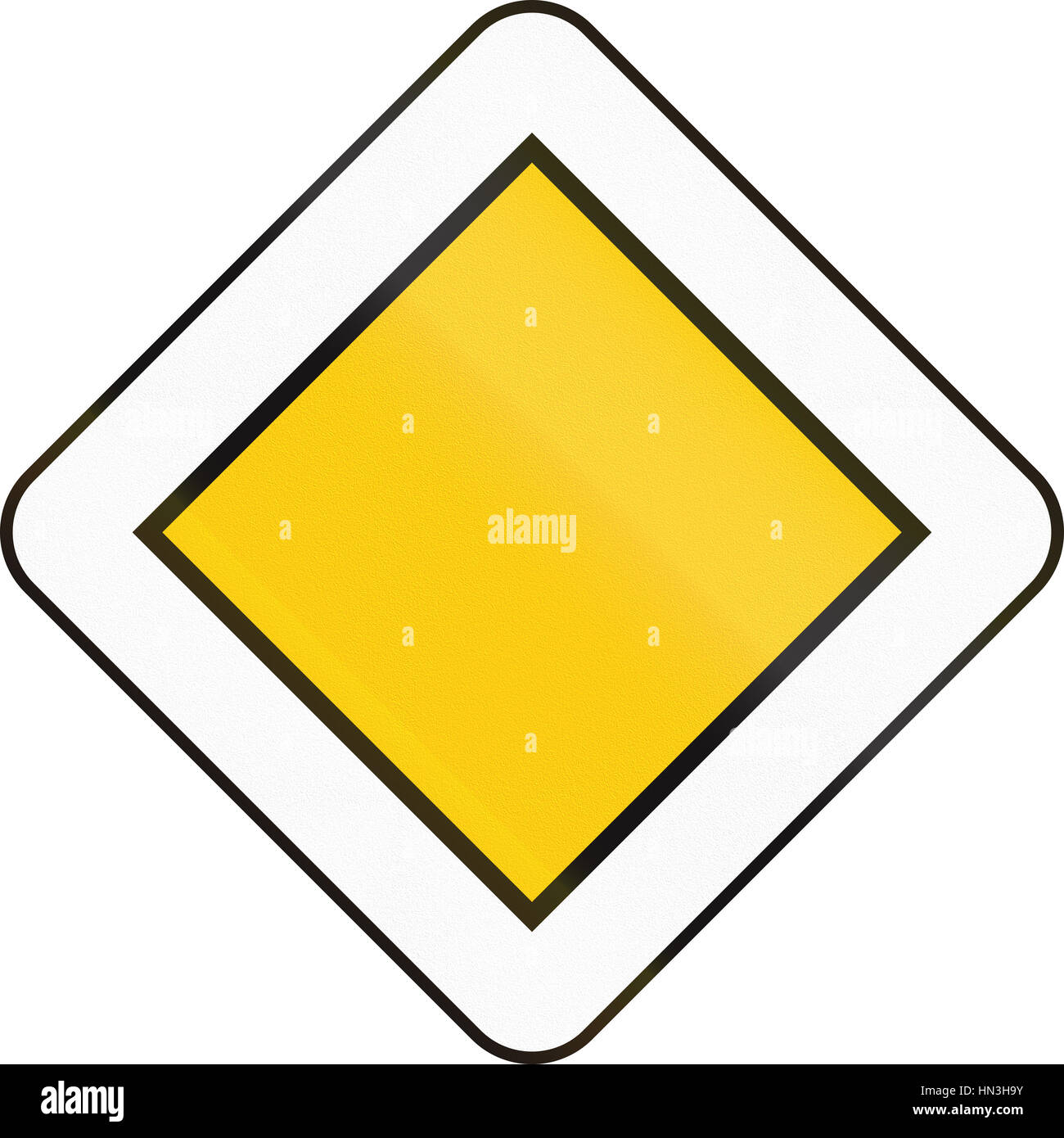 Belgian regulatory road sign - Priority road Stock Photo - Alamy