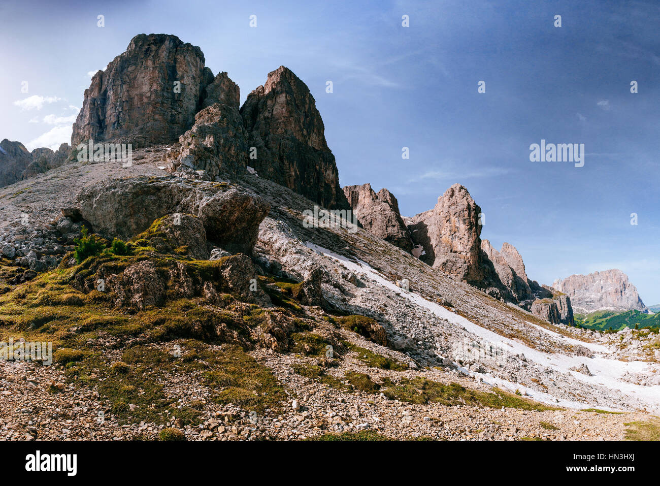 Rocky Mountains at sunset. Dolomite Alps, Italy Stock Photo - Alamy