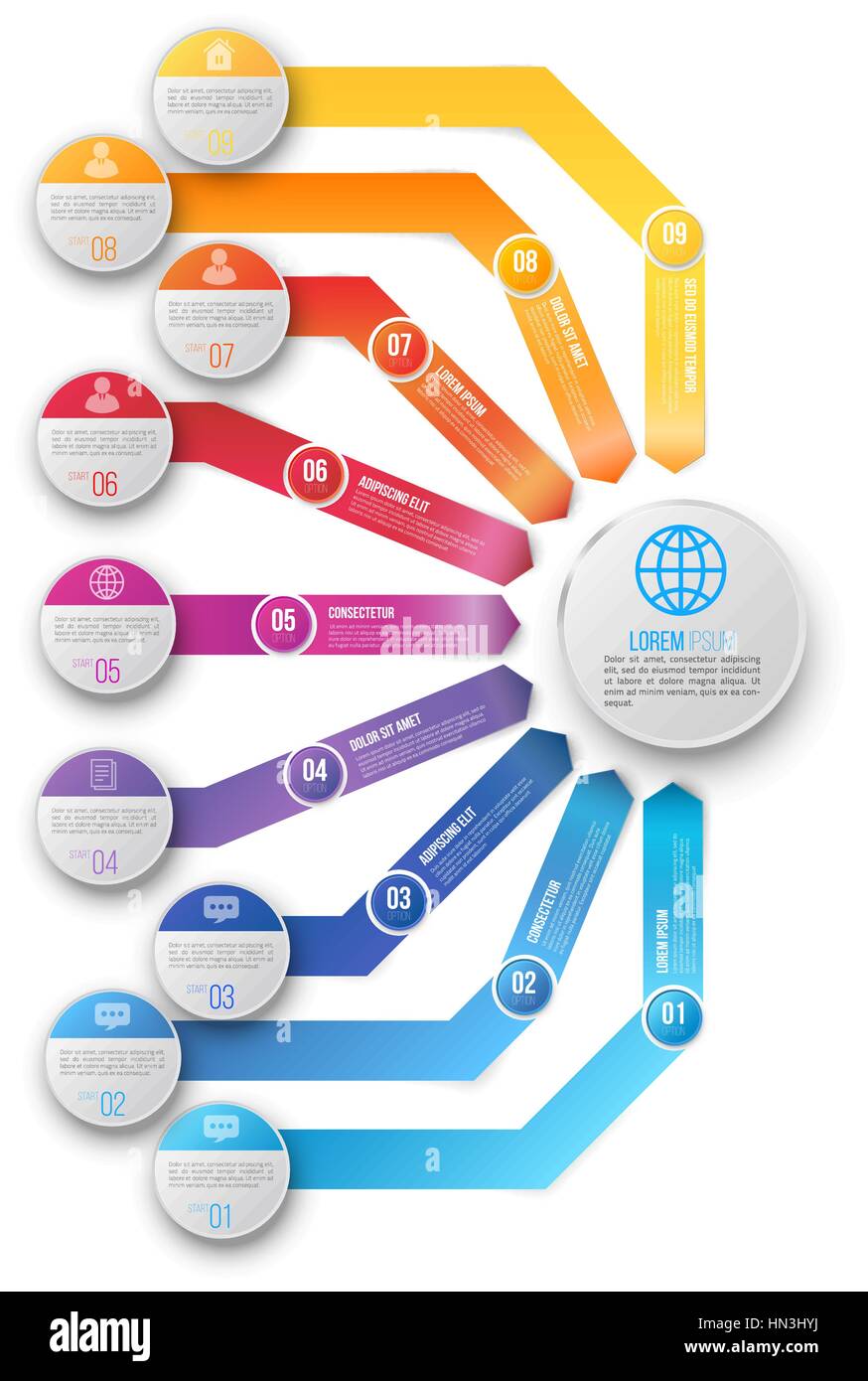 Arrows Infographic Template Stock Vector Image & Art - Alamy