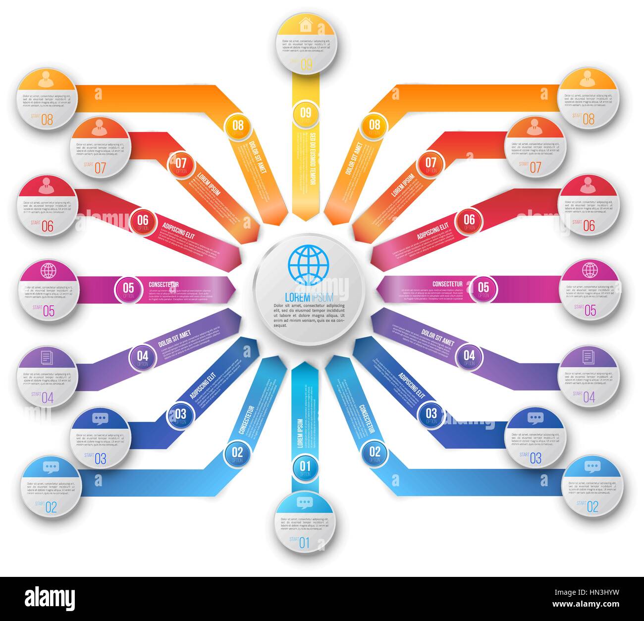 Arrows Infographic Template Stock Vector Image & Art - Alamy