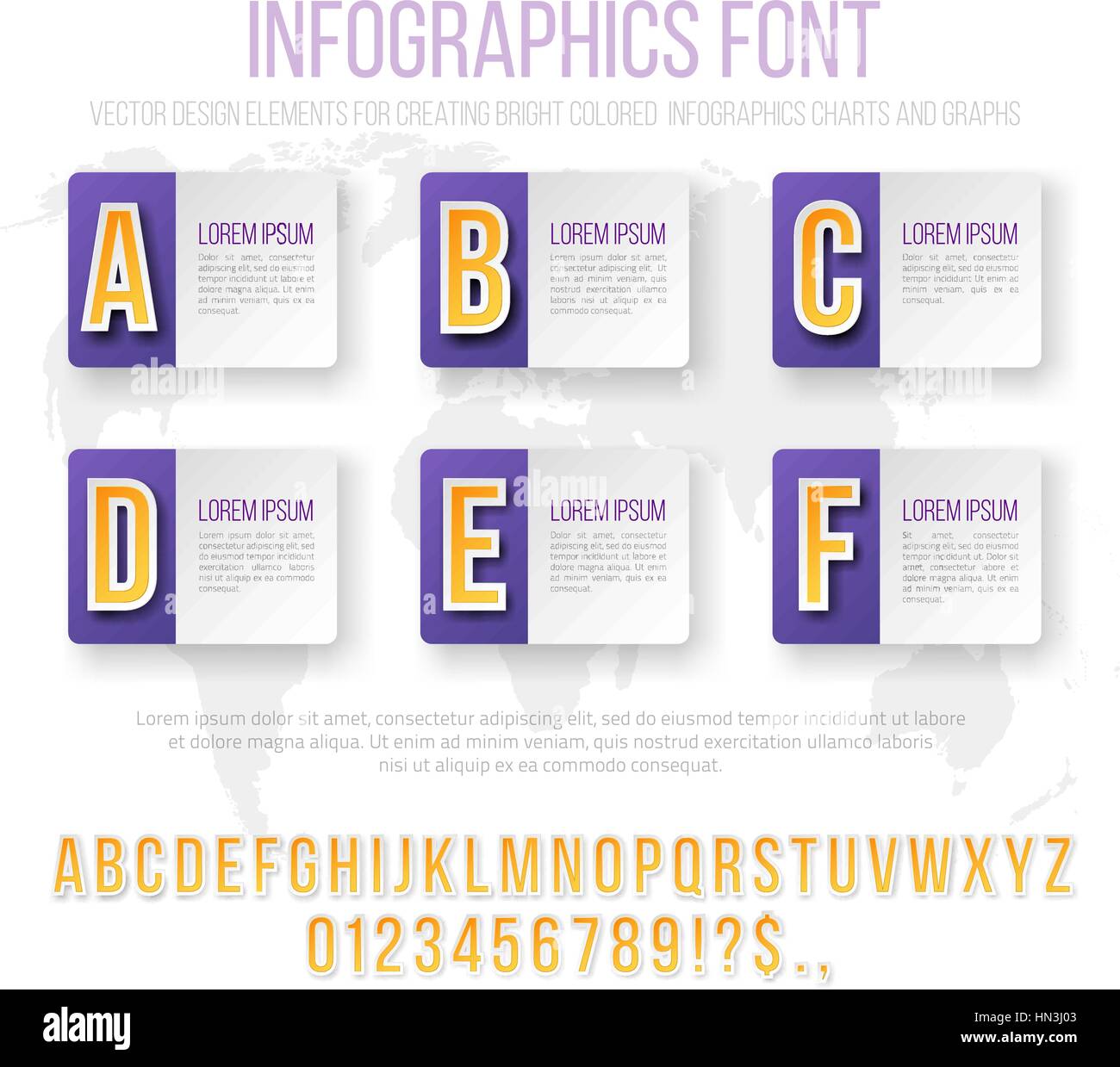 Infographics font set Stock Vector Image & Art - Alamy